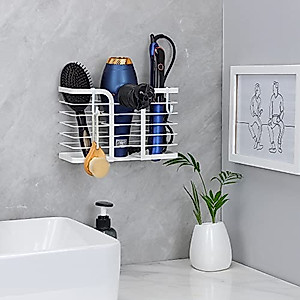 YIGII Hair Dryer Holder - Hair Tool Organizer/Blow Dryer Holder Wall Mount Bathroom Hair Styling Tools Organizer Basket for Hair Dryer, Flat Iron, Curling Wand Hot Hair Tool Holder