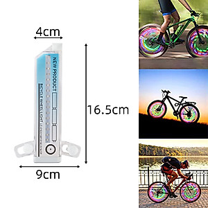 Bike Wheel Lights,Bike Spoke Lights Bicycle Wheel Lights,IPX5 Waterproof,2 Control Modes,Ultra Bright 32pcs LED 32 Exquisite Patterns,Bike tire Lights Bike tire Accessories (Blue 32LEDs-2pieces)