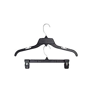 Hangon Combo Set Recycled Plastic Shirt & Pants Hangers, 17 Inch & 12 Inch, Black, 30 Pack