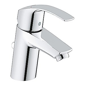 Grohe 3264200A Eurosmart New Single-Handle Single-Hole Bathroom Faucet, 1.2 GPM, Starlight Chrome