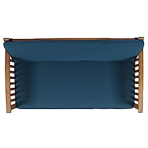 Christopher Knight Home Grace Outdoor Acacia Wood Loveseat, Brown Patina an Dark Teal