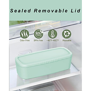 Ice Mold for Stanley Tumbler Cup, 3 PCS Silicone Hollow Cylinder Ice Cube Tray with Lid for 30OZ-40OZ Straw Tumbler, Large Ice Cube Mold for Freezer, Ice Maker for Whiskey, Cocktail, Coffee (Green)