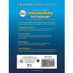 Merriam-Webster's Intermediate Dictionary, Newest Edition, (The Authoritative Middle School Dictionary)