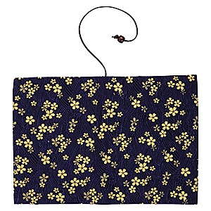 Didiseaon Cherry Blossom Notebook Cover A5 Fabric Book Sleeve Bronzing Floral Journal Cover Book Protector for Student Adult (Blue)
