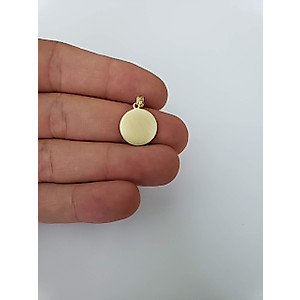 Ice on Fire Jewelry 10k Solid Yellow Gold Saint Christopher Medal