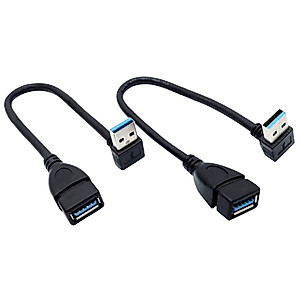 Male to Female Extension Cable - 2Pack USB 3.0 Male to Female Adapter 7.9inches (20cm)