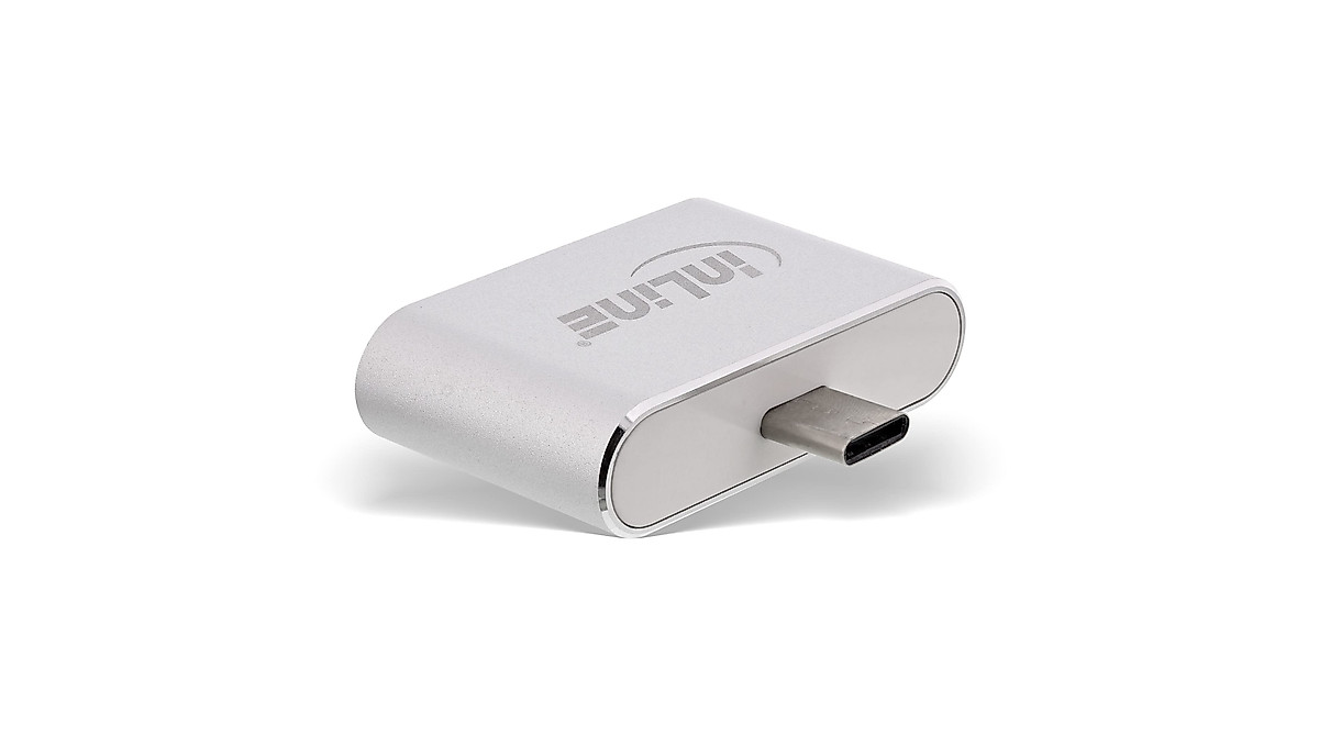 InLine Mini USB Hub - USB C to Dual USB A Adapter