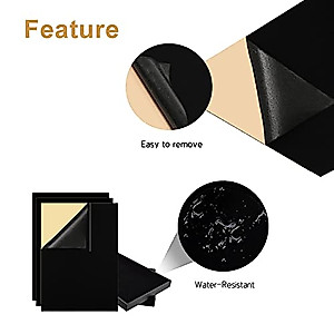 YaoHui 3PCS Self Adhesive Felt Sheet, Felt Sheets with Adhesive Backing, Peel and Stick Felt Sheets Adhesive Backed, A4 Size Felt Adhesive Sheet (8.3" x 11.8", Black)