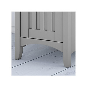 Bush Furniture Salinas 55 Inch W Corner Desk with Storage Cabinet, Cape Cod Gray (SAD155CG-03)