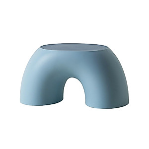 GeRRiT Rainbow Stool,Simple Small Bench,Home Sleek and Comfortable Stool,Non-Slip and Durable Shoe Changing Stool (Color : Blue, Size : 7.5x14x7.2inch)