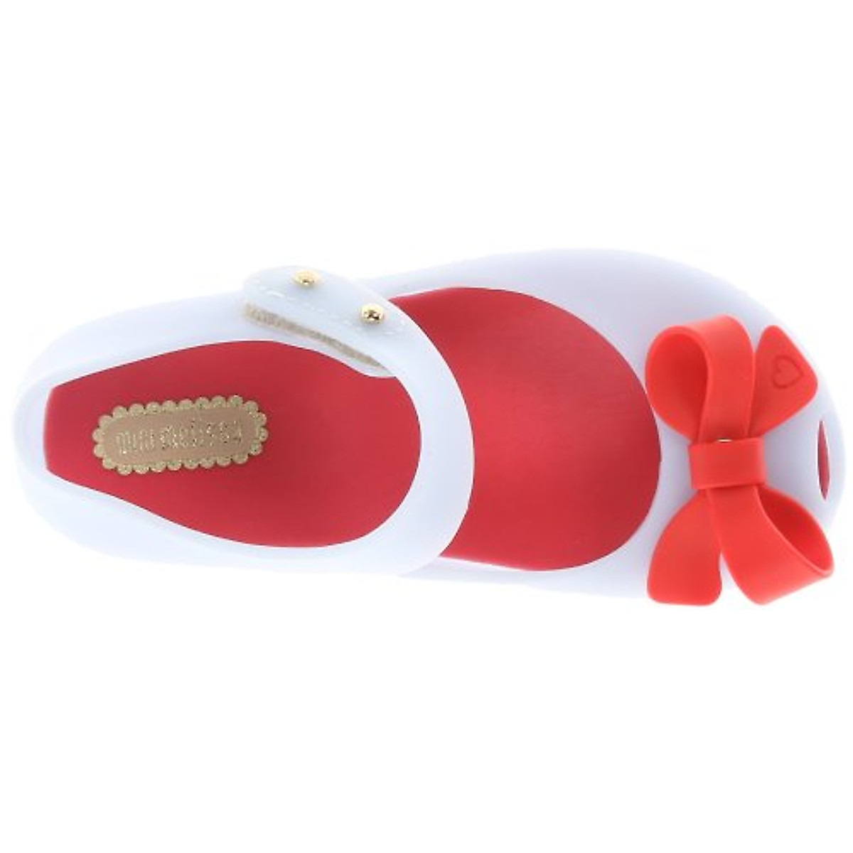 Mini Melissa Ultragirl Bow Flat ,Blue/Red,5 M US Toddler