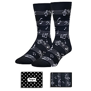 HAPPYPOP Music Gifts for Music Lovers - Funny Teens Note Gifts, Socks for Musicians & Teachers