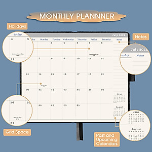 2023-2026 Pocket Planner - Monthly Pocket Planner (36-Month) with 60 Notes Pages, Jul. 2023 - Jun. 2026, 6.2" x 4", 3 Year Monthly Planner with Contacts, Holidays and Pen Holder, Back Pocket with Thick Paper - Black