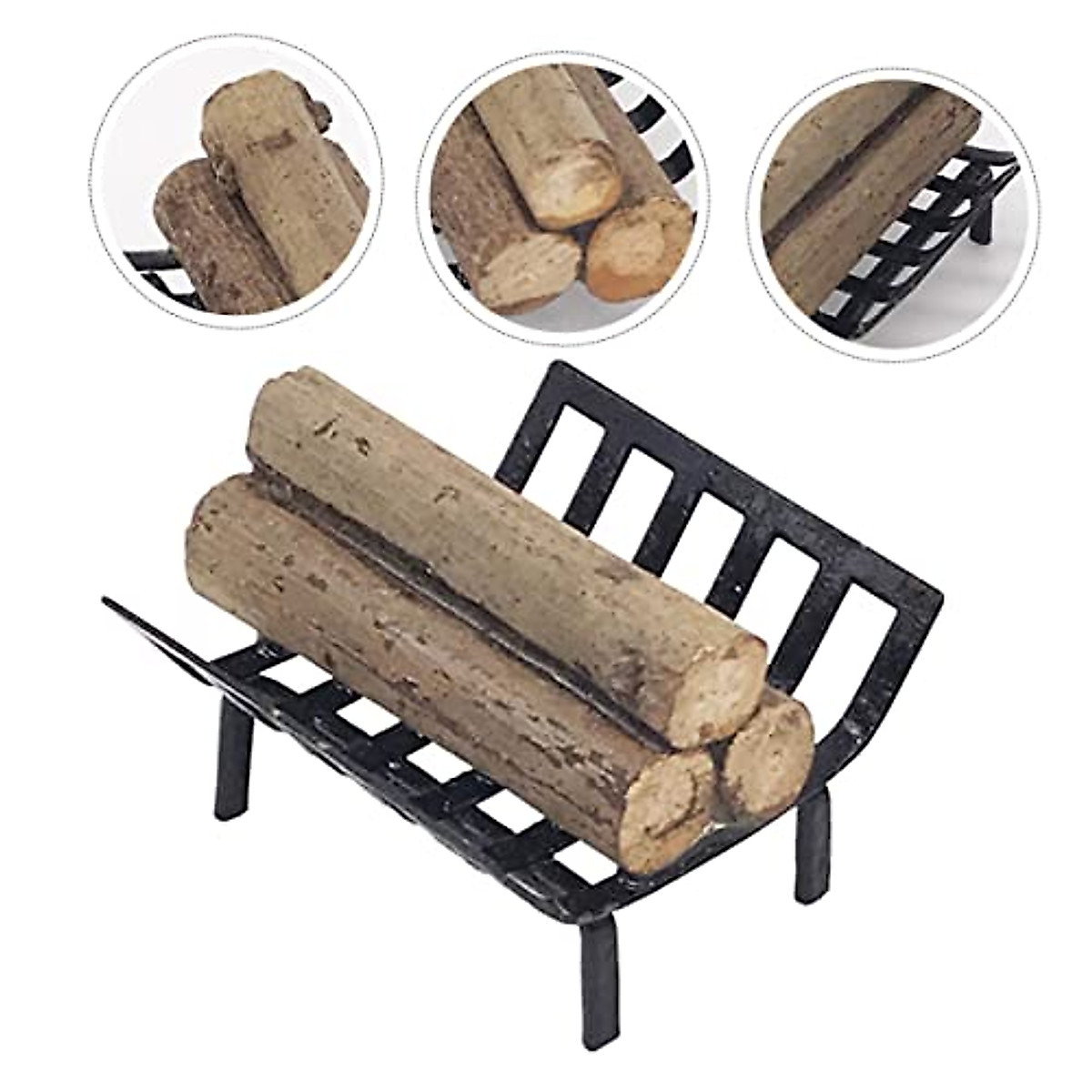 SAFIGLE 5 Sets Simulation Firewood Rack Handbag Accessories Metal Model Outdoor Decor Mini Furniture Kit Miniature Fire Rack Toys Garden Minihouse Fire Rack Ornamental Minihouse Fire Rack