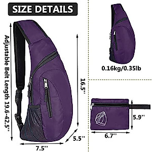 Peicees Sling Bags Men Women Shoulder Backpack Mini Chest Day Bag Small Cross Body Pack