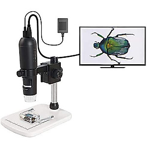 Mustcam 1080P Full HD Digital Microscope, HDMI Microscope, 10x-220x Magnification, to Any Monitor/TV with HDMI-in, Photo Capture, Micro-SD Storage, PC Supported