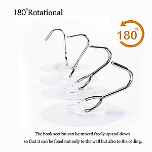 MAGPIE Adhesive Hooks 30kg/66lbs(Max) Duty Wall Hooks SelfTraceless Clear and Removable, Waterproof and Rustproof Multiple Uses for Bathroom Kitchen Home 10 Pack