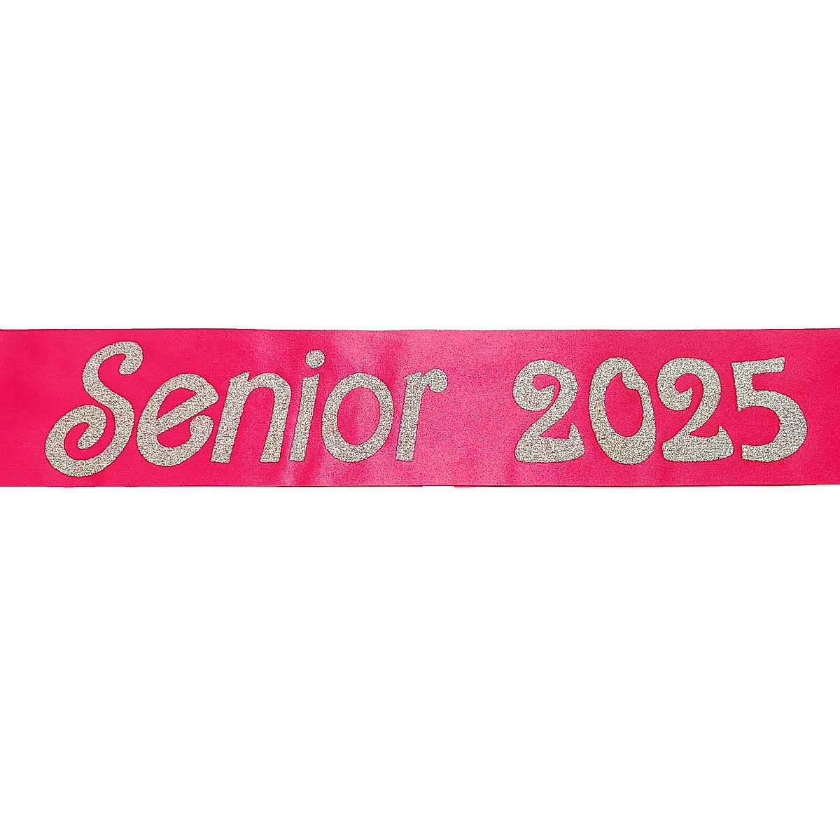 Conggluuo Senior 2025 sash,senior sashes class of 2025 senior sash Pink sash with Silver Glitter graduation sash for Graduation Party Supplies 2 Pack senior sashes Pink Silver 2pcs