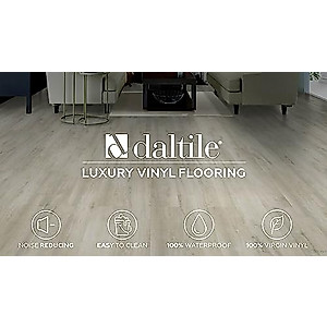 Daltile Luxury Vinyl Flooring | 6" x 48" x 4.5MM | Grey Wood Look Plank | 12Mil Wear Layer | DIY Click Lock Tile | Adventuro Collection in Trekker (16 PC per Carton) (32.15 SQFT per Carton)