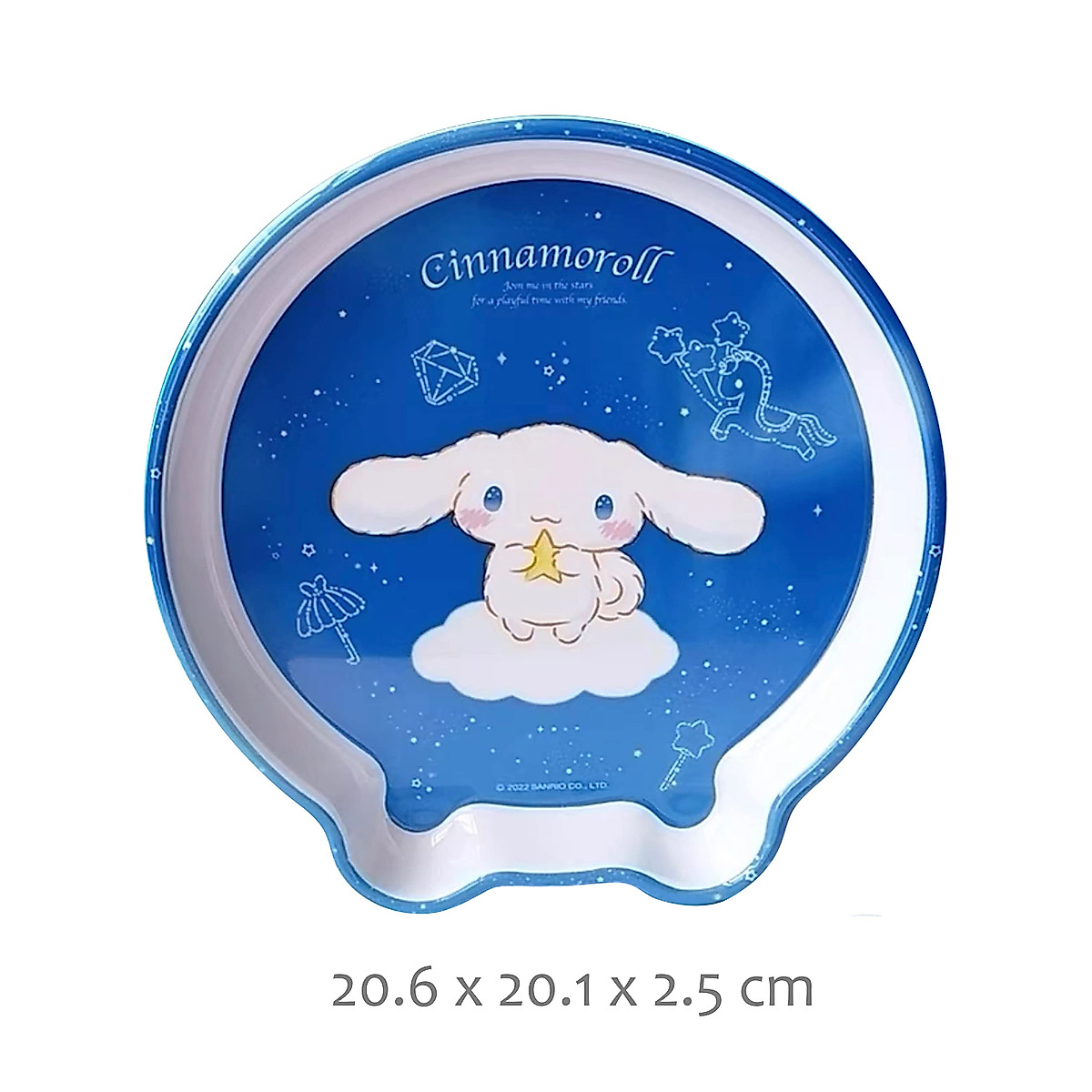 Cinnamoroll Blue Dinnerware Flatware Meal Set – Plate Bowl Cup Spoon, 4 pieces