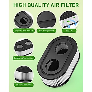 593260 Air Filter, 798452 334404 Air Cleaner Cartridge Filter, 2PCS Walk Behind Lawn Mower Air Fliter with 1PCS Spark Plug for 4247 5432 5432k 09P00 09P702 550E 500EX 550EX 625 575EX