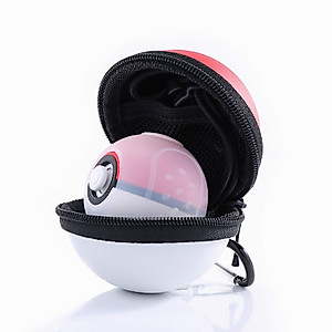 HEATFUN Carrying Case and Clear case for Nintendo Switch Poke Ball Plus Controller, Protective Case for Poke Ball Plus and Silicone Clear Case for Poke Ball Plus - Black
