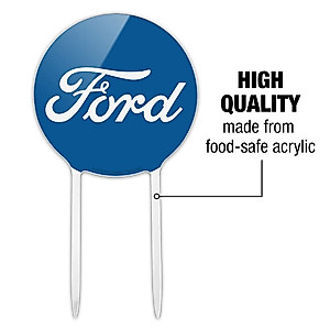 Acrylic Ford Classic Script Logo Cake Topper Party Decoration for Wedding Anniversary Birthday Graduation