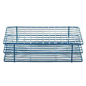 SP Bel-Art Poxygrid 96-Place Test Tube Rack for 16-17mm Tubes, Durable Wire Frame with Chemical-Resistant Blue Epoxy Coating, Ideal for Lab, Drug Discovery, and Robotic Applications – Autoclavable