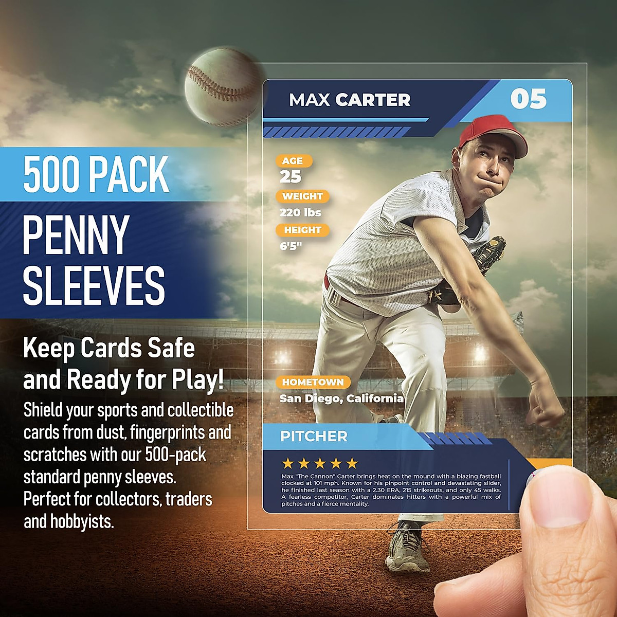 Standard Card Sleeves 500pk | Penny Sleeves. Baseball Card Sleeves. Soft Trading Card Sleeve. Penny Sleeves for Trading Cards. Plastic Card Sleeves. Ultra Clear Card Sleeves. Pro Sports Card Sleeves.