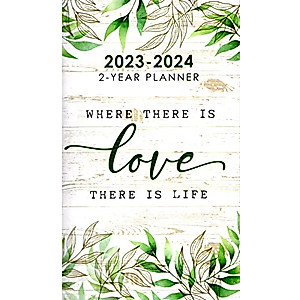 Where There is Love 2023 - 2024 2-Year Pocket Planner / Inspirations Calendar / Organizer - Monthly Page Format