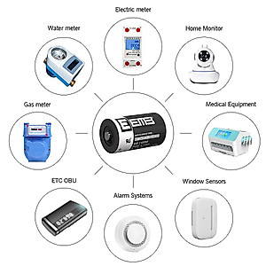 EEMB 4Pack ER14250 1/2AA 3.6V Lithium Battery Li-SOCL₂ Non-Rechargeable Battery XL-050F SB-AA02 LS14250 TL-5902 TL-2150 for Dog Collar Meter Sensor Movement Monitor/Home Security System/Alarm System