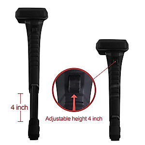 Frassie Height Adjustable Chair Armrest Pair, Gaming Boss Chair Arms Set Replacement 4D (Black)