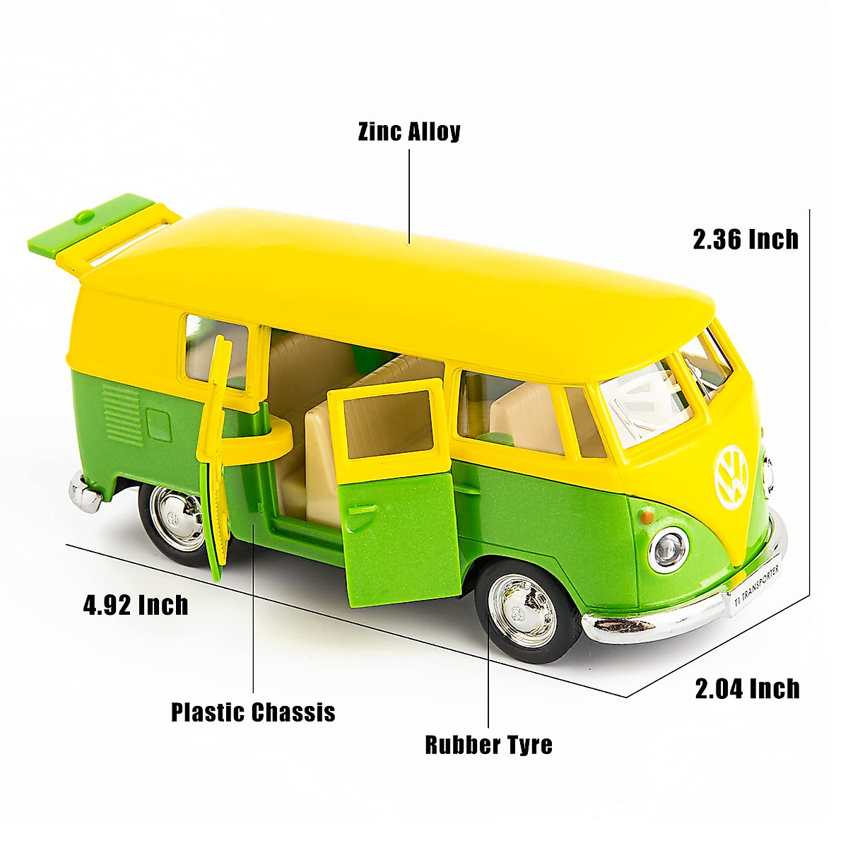 RMZ City 1:36 Bus Toys Car Diecast Car Model Pull Back Car for Kids Boy Girl 554025M(J)