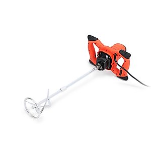 Electric Cement Concrete Mixer - Mixer Machine for Concrete Mortar Drywall Mud Cement Grout Thinset - Adjustable 6 Speed Power - 5" Mixing Paddle - Handheld & Portable - 1800W Motor