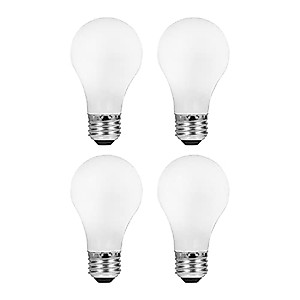 SYLVANIA Double Life Halogen Light Bulb, A19, 75W Equivalent, Efficient 53W, 800 Lumens, Soft White - 4 Pack (50045)