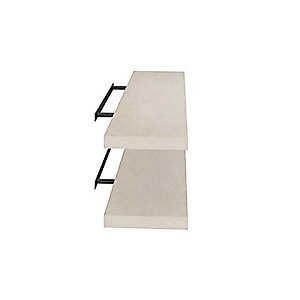 Bestar Universel 12W Set of 48W x 12D Floating Shelves in Natural Yellow Birch