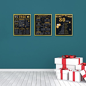 HOMANGA 51 Birthday Decorations for Men, 3 Pieces 51 Birthday Anniversary Posters, Back in 1973 Party Decoration Supplies, 51st Gifts for Men and Women Black Gold 8x10 Inch