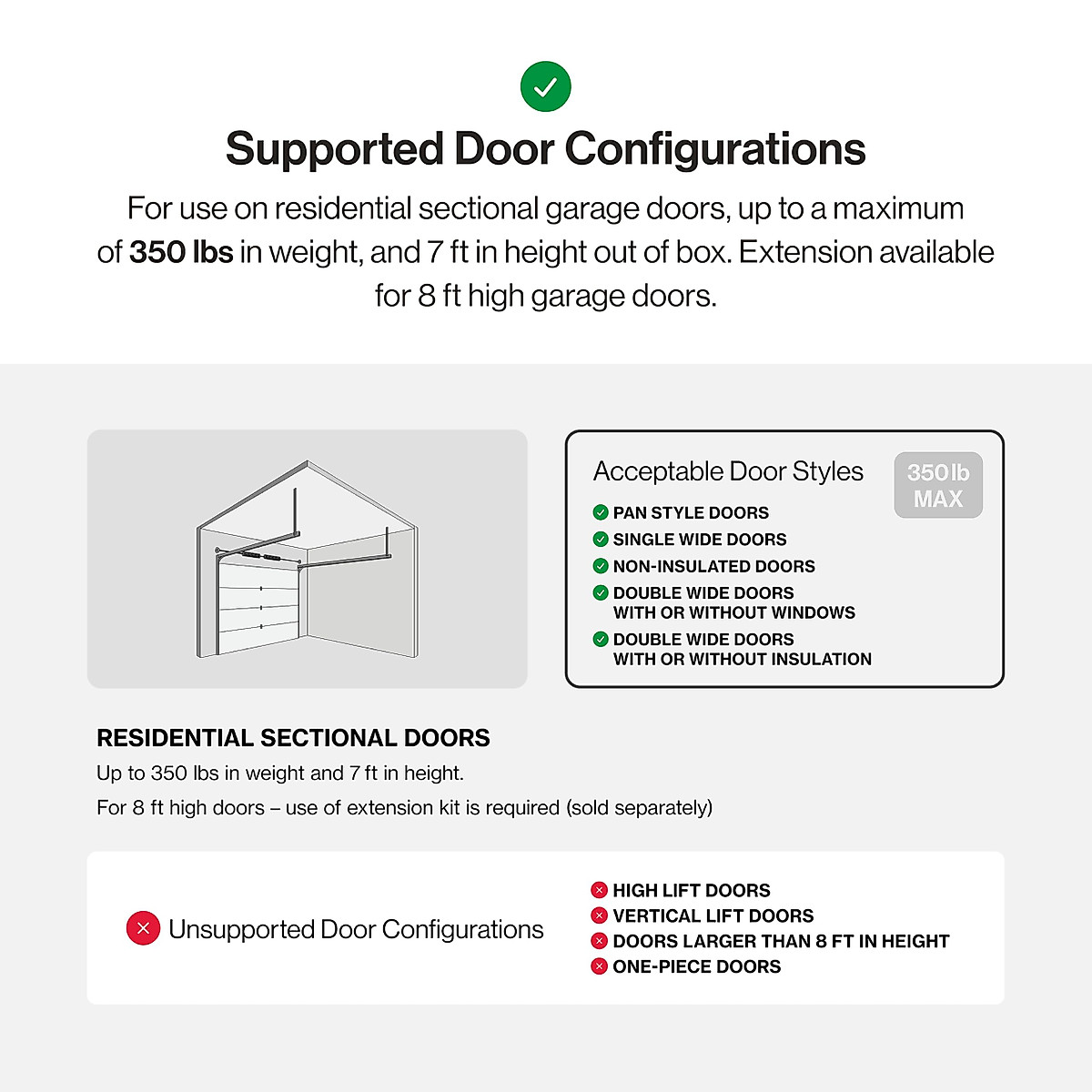 Genie Chain Drive 500 Garage Door Opener - Model 1035 - Reliable Chain Drive Garage Opener,Black