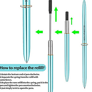 QISVVE 9 Pack Ballpoint Pens,Thank You Gifts Pen,Fancy Pens for Journaling,Cute Pens for Women, Girls,Teacher And Coworker, Luxury Pens, Inspirational Pens,Ball Point Pens Black