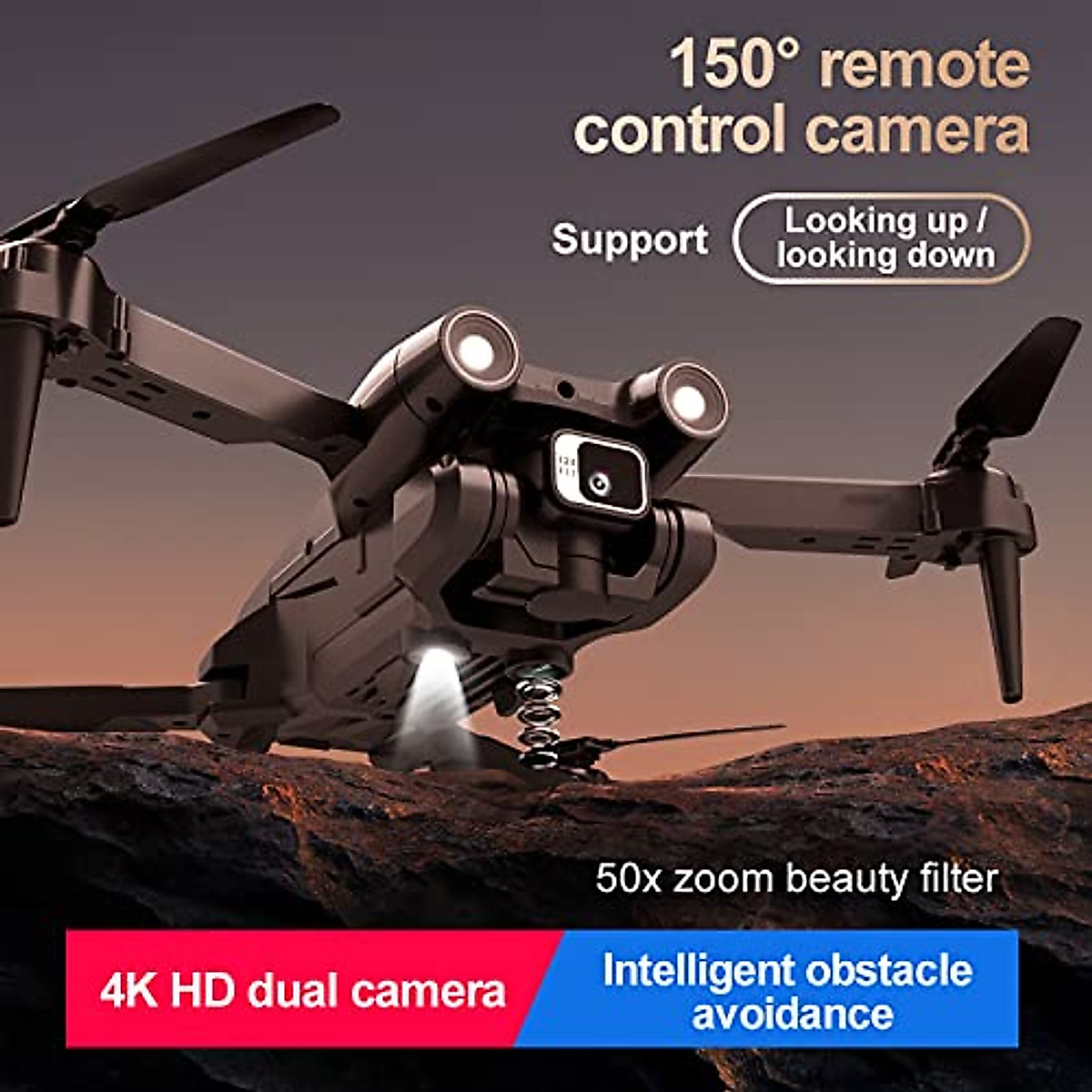 KEUVEN Z908 PRO Drones with Camera for Adults 4k,FPV Mini Drones with Carrying Case, 3Batteries,42 Mins Flight Time, Remote Control Toys Gifts for Boys Girls,Easy To Fly for Beginners (Black)