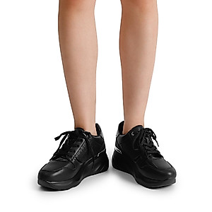 DREAM PAIRS Women Wedge Sneakers Ladies High Heeld Platform Fashion Sneaker Shoes All Black Size 7.5 SDFN2374W