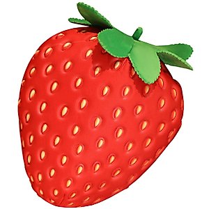 Decor Decorative Cute Adorable Strawberry Fruit Food Kawaii Huggable Soft Red Girls Funny Plushie Cm/inch Pillows Stuffed for Large Accent Hugging Cuddle Pillow Throw