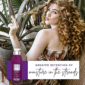 Biotop Professional 69 Pro-Active Hair Shampoo - Frizz Control, Curl Defining & Color Safe Shampoo Made with Coconut Oil, Avocado Oil & Almond Oil - Paraben, SLS & Cruelty-Free Hair Care (11.15oz)