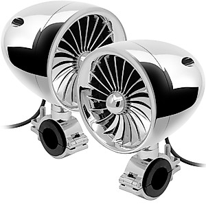 GoHawk TJ4-Q 1000W 4 Channel Amplifier 4" Full Range Waterproof Bluetooth Motorcycle Stereo Speakers Audio System AUX USB SD Radio for 1-1.5" Handlebar Harley Touring Cruiser ATV