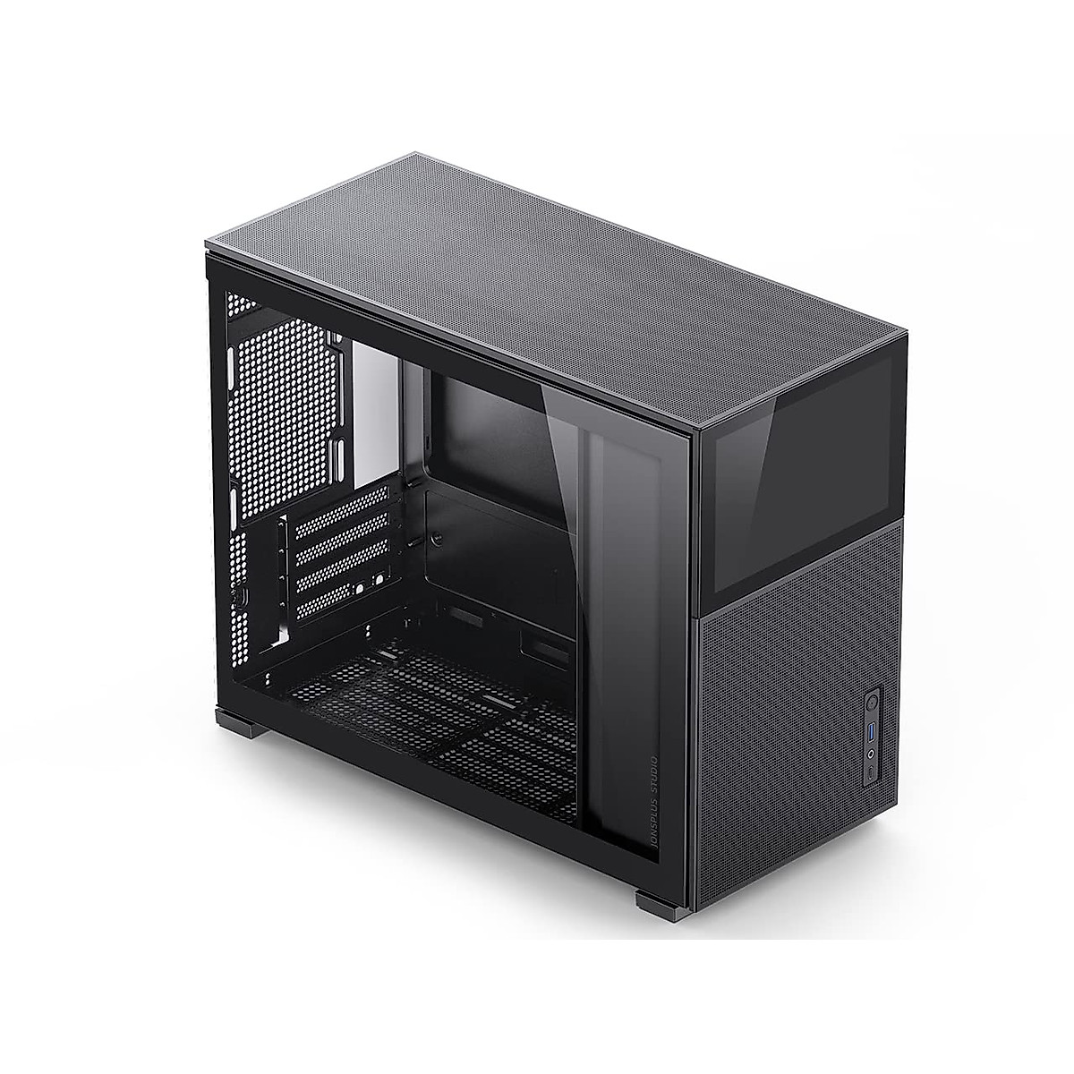 JONSBO D31 MESH SC Black Micro ATX PC Case with Screen, M-ATX/ITX Motherboard/Support RTX 4090(335-400mm) GPU 360/280AIO,Power ATX/SFX: 100mm-220mm Multiple Tool-Free Design Computer case