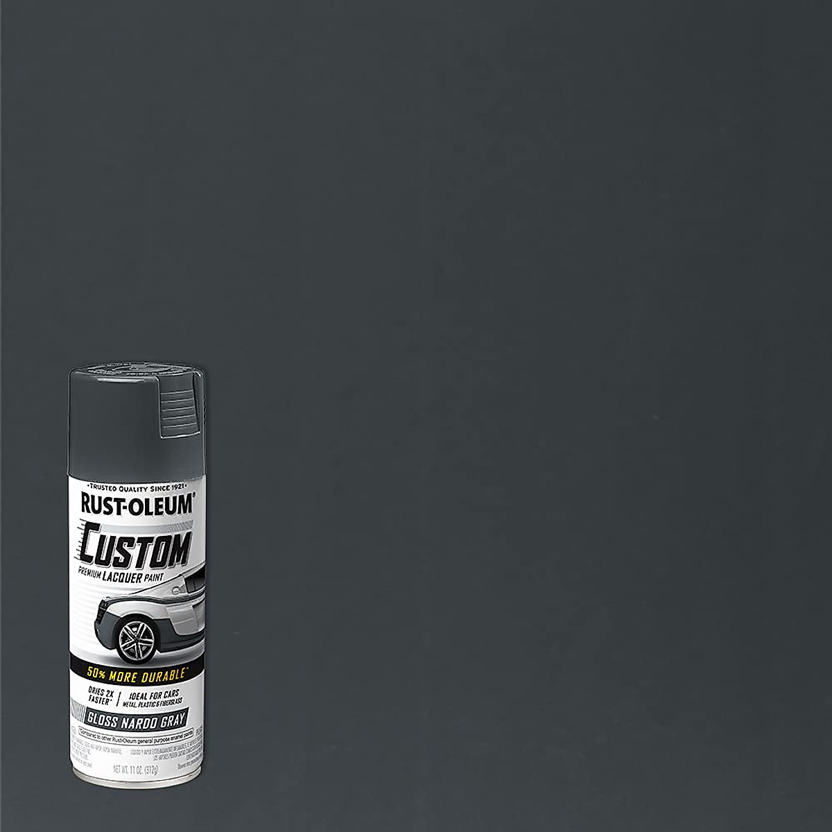Rust-Oleum 363515 Automotive Custom Lacquer Spray Paint, 11 oz, Gloss Nardo Gray