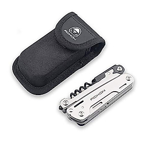 ROXON S801S STORM 16 in 1 multitool pliers EDC for Camping, Outdoor with Lockable Saw Blade with Nylon Case (S801S)