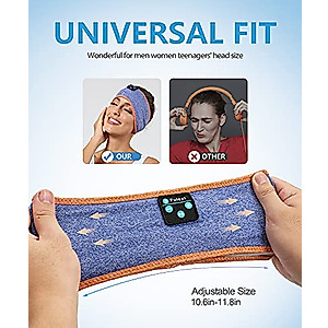 Lavince Sleeping Headphones Bluetooth Headband, Soft Sleep Headphones Comfortable Sleep Headband,Long Time Play Sleep Earbuds with Built in Speakers Perfect for Sleep,Workout,Running,Yoga,Travel