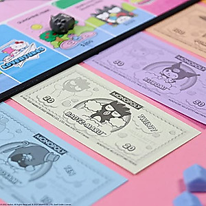 Monopoly: Hello Kitty and Friends, Buy, Sell, Trade Buildings from The Animated Series, Featuring My Melody, Badtz-Maru, Keroppi, Classic Monopoly Game, Officially-Licensed Hello Kitty Merchandise