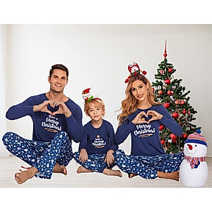 Ekouaer Matching Family Pajamas Set Christmas Pjs Long Sleeve Holiday Sleepwear